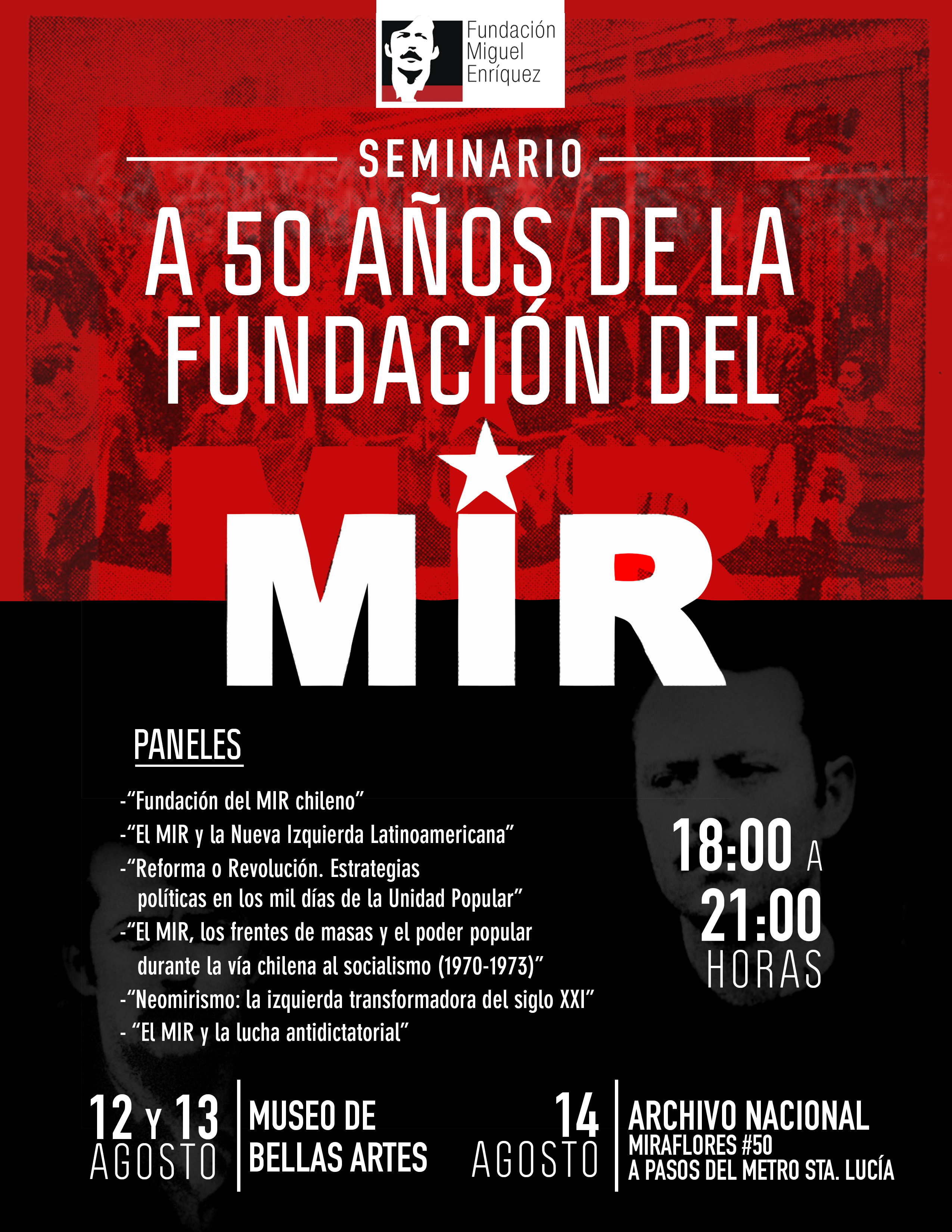 Se realizará Seminario sobre los 50 años del MIR