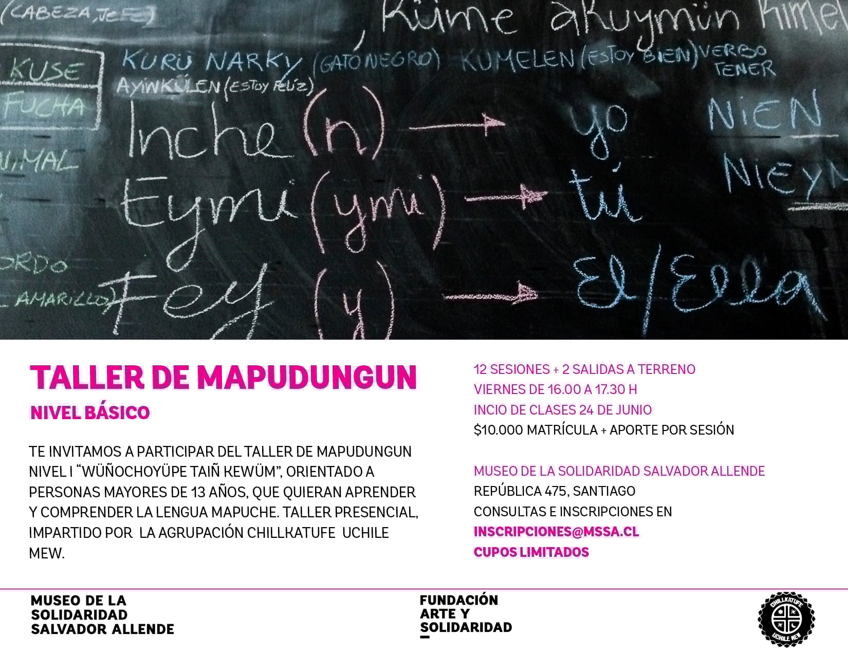 Taller de Mapudungun Nivel I en el Museo de la Solidaridad Salvador Allende