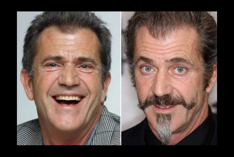 Mira estas 10 fotos de celebridades con y sin barba