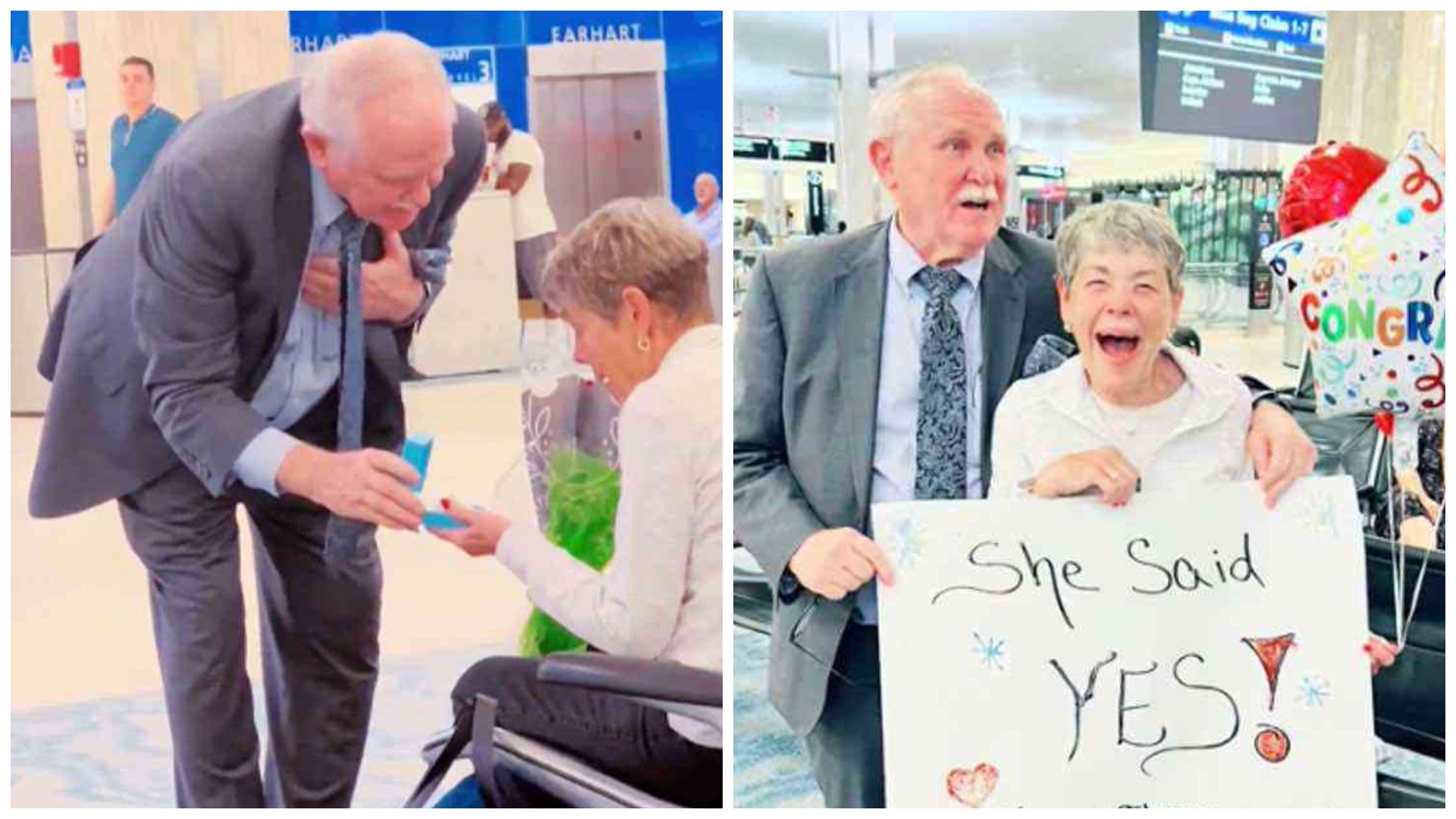 Abuelito le pide matrimonio a la novia de su adolescencia en pleno ...