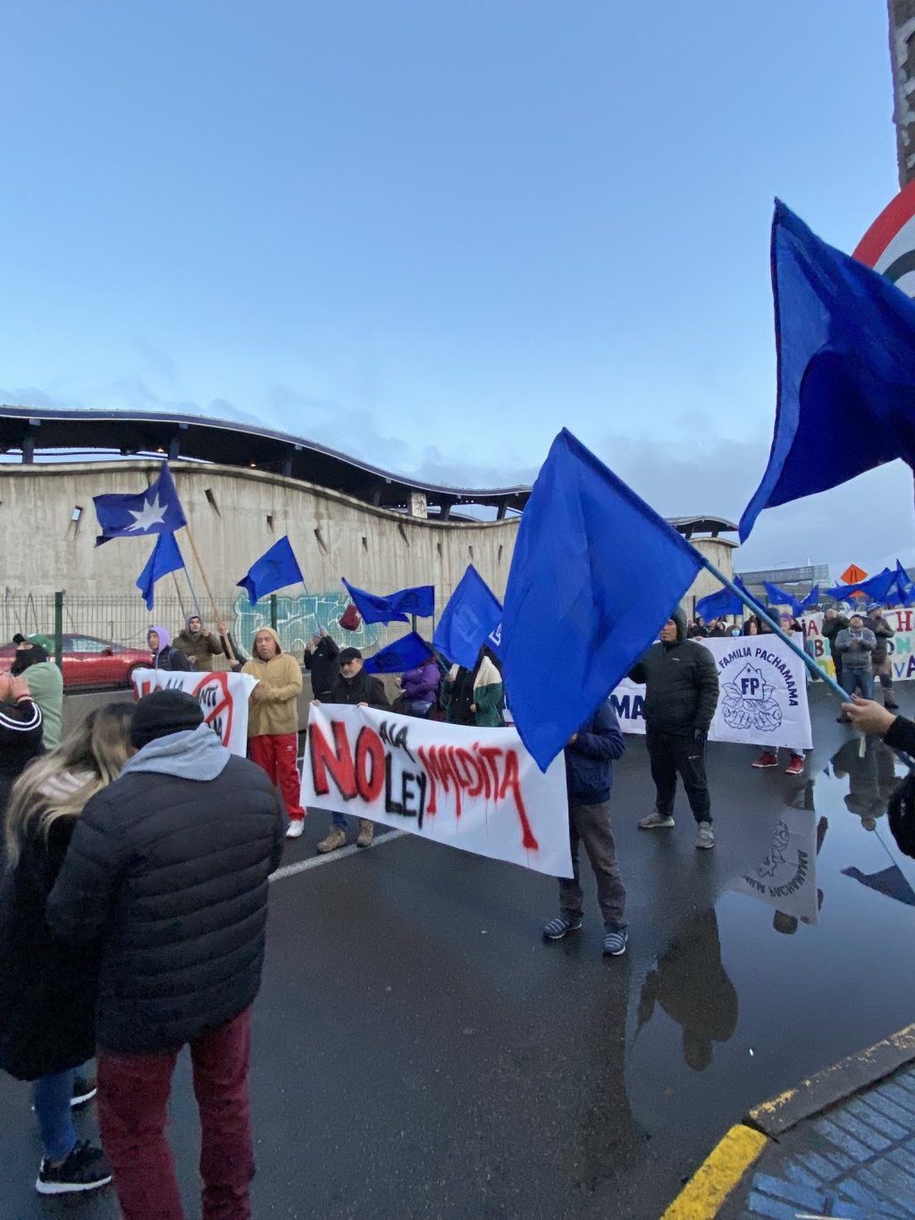 Manifestaciones en Lo Hermida: Agrupaciones exigen veto a ley Anti-tomas